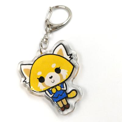 Cina Custom  high quality cartoon acrylic printed clear epoxy acrylic keychain charms as halloween gifts in vendita