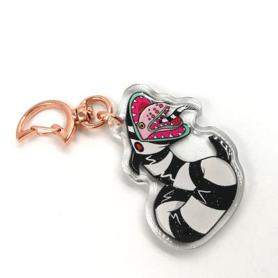 中国 Custom promotional transparent epoxy shiny acrylic charm resin glitter keychain for advertising gifts 販売のため