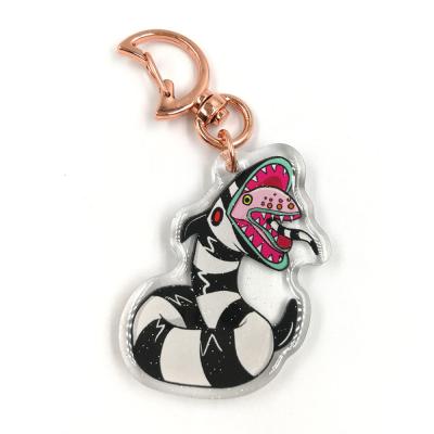 中国 Custom promotional transparent epoxy shiny acrylic charm resin glitter keychain for advertising gifts 販売のため