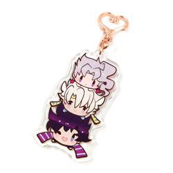 中国 Custom promotional transparent epoxy shiny acrylic charm resin glitter keychain for advertising gifts 販売のため
