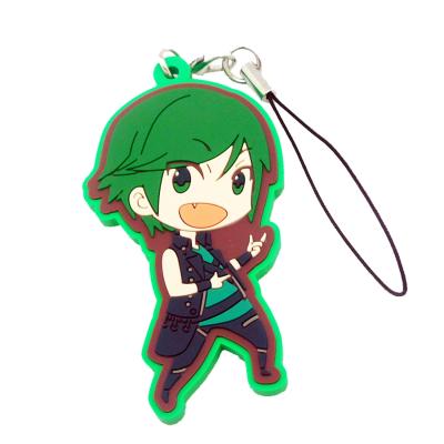 Cina Attractive Price Customised Personalised Soft PVC Key chain;Rubber cartoon Character keychains;Anime figure keychain in vendita