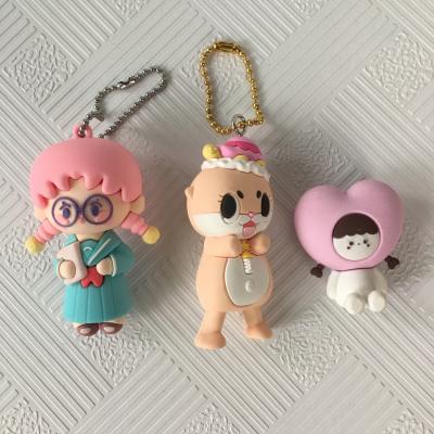 Cina Custom 3d soft pvc keychain,high quality 3D PVC cartoon key chain in vendita