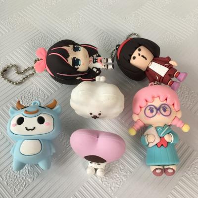 Cina Custom 3d soft pvc keychain,high quality 3D PVC cartoon key chain in vendita