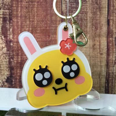 Cina Specchio compatto di singolo anime di plastica laterale, piccolo specchio di trucco per la borsa in vendita