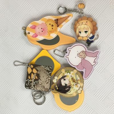 Cina Specchio compatto di singolo anime di plastica laterale, piccolo specchio di trucco per la borsa in vendita