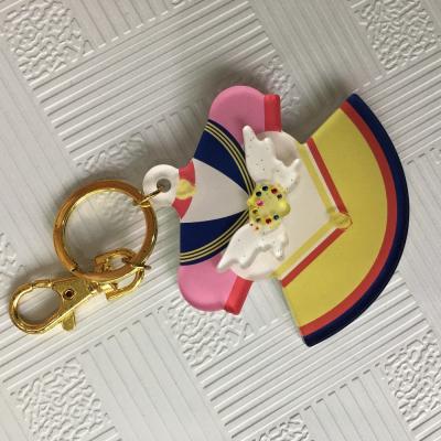 Cina Factory Cheap Custom Anime Cartoon Transparent Epoxy Resin Glitter Acrylic Charms Key chains in vendita
