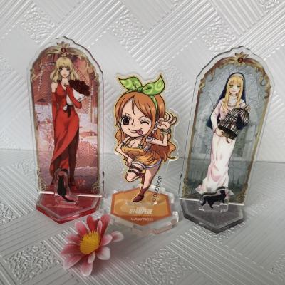Cina hot sale CMYK Print Acrylic Display Stand , Customized CNC cutting acrylic Standee with logo/cartoon character printed in vendita