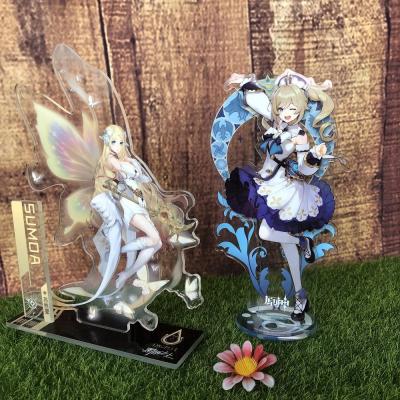 China hot sale offset Print Acrylic Display Stand , Customized CNC cutting acrylic Standee with logo/cartoon character printed Te koop