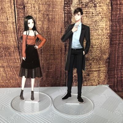 China hot sale offset Print Acrylic Display Stand , Customized CNC cutting acrylic Standee with logo/cartoon character printed Te koop