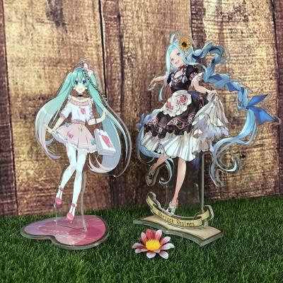 Cina hot sale CMYK Print Acrylic Display Stand , Customized CNC cutting acrylic Standee with logo/cartoon character printed in vendita