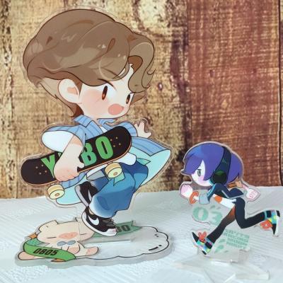 Китай hot sale offset Print Acrylic Display Stand , Customized CNC cutting acrylic Standee with logo/cartoon character printed продается