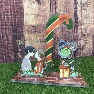 Cina hot sale offset Print Acrylic Display Stand , Customized CNC cutting acrylic Standee with logo/cartoon character printed in vendita
