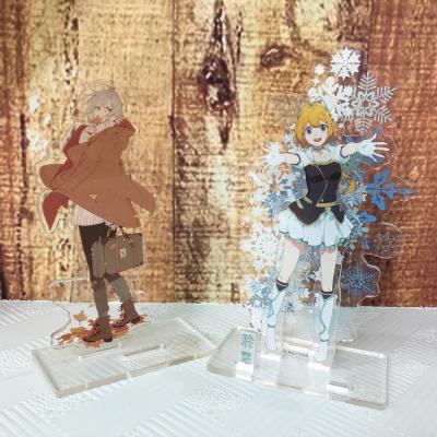 China Customized CNC cut acrylic Standee with logo/cartoon character/Anime figure printed;offset print Acrylic display board Te koop