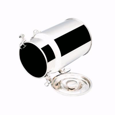 China 15L Stainless Steel Milk Can Mirror Polished Metal Milk Container for sale