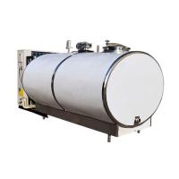 China Dairy Plant Processing Machine Raw Milk Cooling Tank 2000L Horizontal Type for sale