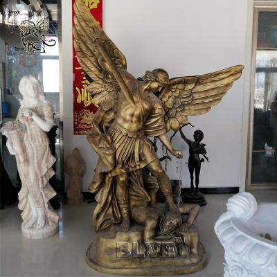 China BLVE Archangel Michael Statue Bronze Sculpture Life Size Angel Gabriel Religious Famous Western Style en venta
