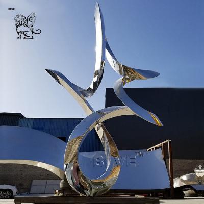 Китай BLVE Large Stainless Steel Abstract Sculpture Metal Big Statue Modern Art Outdoor Garden Decoration продается