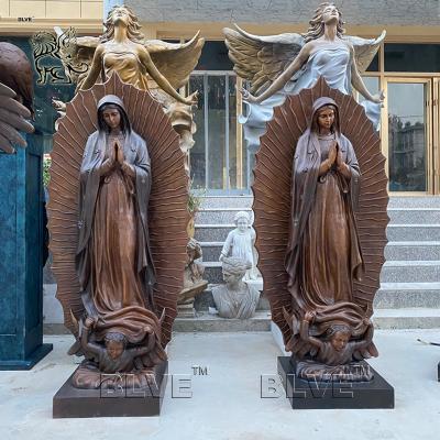 China Bronze Virgin Mary Statues St Mary Sculpture Our Lady Virgen De Guadalupe Life Size Religious Outdoor en venta