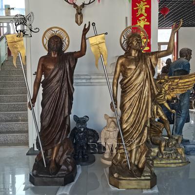 China Brass Bronze Jesus Statue Christ God Sculpture Life Size Church Religious Metal Outdoor en venta