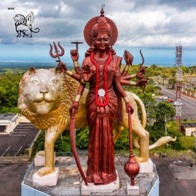 China Estatua de bronce de la diosa Durga Maa Estatua de metal gigante Escultura de dioses hindúes India Religioso Gran costumbre en venta