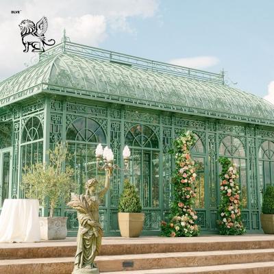 China Garden Wedding Decoration Sunroom Outdoor Iron Gazebo Metal Steel Greenhouse Victorian Large 24*6*H5.2m Customized for sale