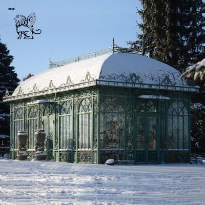 China 20*9*H6m Wrought Iron Greenhouse Wedding Sun Room Metal Garden Gazebos Large Victorian Style Outdoor Customized for sale