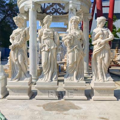 Китай Натуральный мрамор Скульптура Четырех Сезонов Сад Статуя Греческой Богини В натуральную величину Ручная резьба Открытый продается