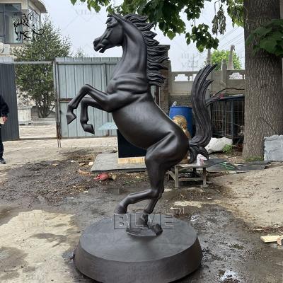 China Bronze Jumping Horse Sculpture Metal Art Animal Brass Copper Statue Modern Landscape Decor Outdoor for sale