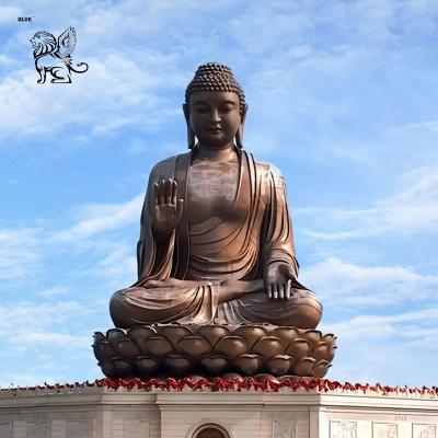 China Large Copper Bronze Zen Buddha Statue Giant Shakyamuni Buddhist Religious Figure Statues Decoration Temple for sale