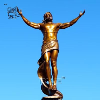 China Escultura de Jesús de bronce y latón Cristo Redentor Estatua Tamaño real Estatuas religiosas Iglesia al aire libre en venta