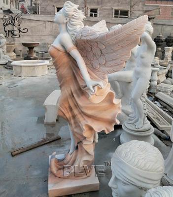 Китай Статуя сада мраморной скульптуры ангела греческая в натуральную величину естественная каменная продается