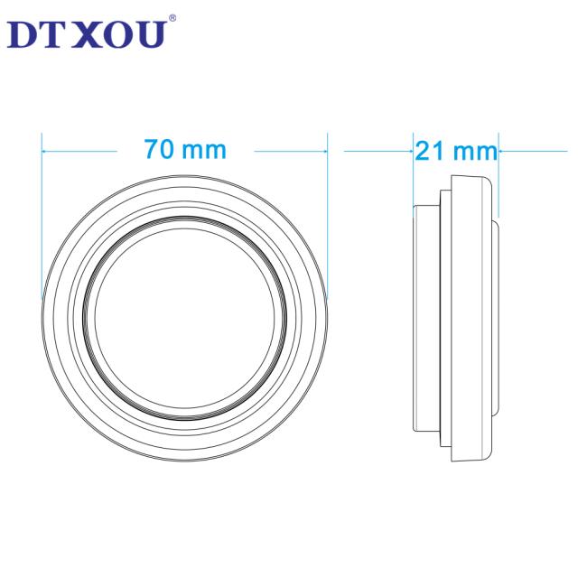 2inch 12v/24v Front Rear Marker Lamp Front Position Lamp Side Signal Lamp for Truck Trailer rear led lights with plug
