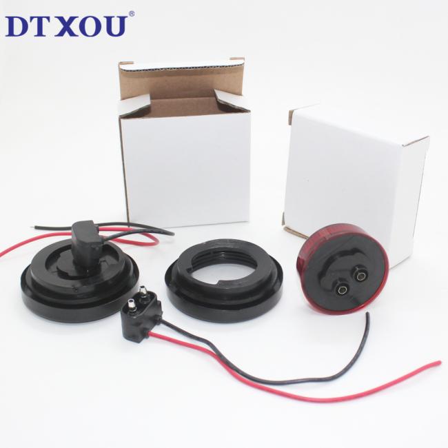 2inch 12v/24v Front Rear Marker Lamp Front Position Lamp Side Signal Lamp for Truck Trailer rear led lights with plug