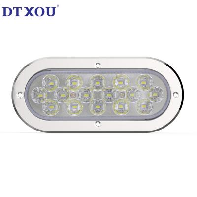 China 3.0 Watts 16pcs LED Chips SAE DOT 6 inch Oval LED Tail Lamp LED Stop Brake Light for sale