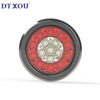China E-MARK DOT Approved 24V LED Truck Light Universal Round Tail Light for Reverse Back up for sale