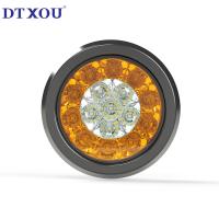 China E-MARK DOT Approved 24V LED Truck Light Universal Round Tail Light for Reverse Back up for sale