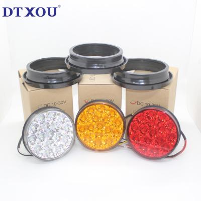 China 4 inch LED Truck tail light Round Rear Light Trailer Tail Lamp Stop Brake Indicator for sale