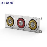 China LED Tail Light Box for Truck Trailers Universal Fitment 3 Rectangular Light Assembly for sale