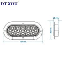 China Original Design Stainless Ring Surface Mount 6 Inch Oval LED Tail Light for sale