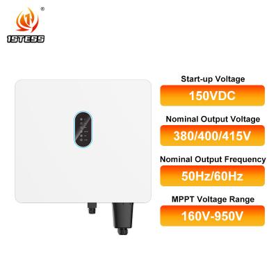 China IP66 Three Phase Hybrid Inverter 120V-800V 15kw 20kw 25kw 30kw MPPT On/Off Grid 3 Phase 12kw Solar Inverter for sale