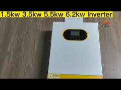 48V 6200W Ηλιακός Υβριδικός Μετατροπέας On/Off Grid Ενιαίας Φάσης 5,5KW Καθαρός Υβριδικός Μετατροπέας Σινικού Κύματος 48V 6,2KW Υβριδικός Ηλιακός Μετατροπέας