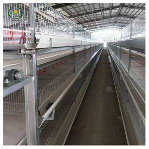 China Automatic H-Type 3-4 Tiers Steel Mesh Chicken Cage Feeder New Condition for Broiler Chicken Layer Chickens & Rabbits Farming for sale