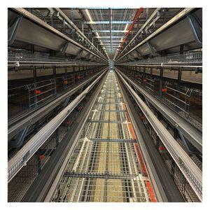China Hot-DIP Egg Layer Chicken Cages Galvanized 9-Tier H-Cage Chicken Cages for sale