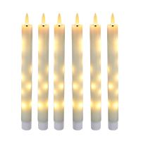 China Warm Yellow Electric Taper Candles Remote Control Flameless LED 9.8 Inch with Timer for sale