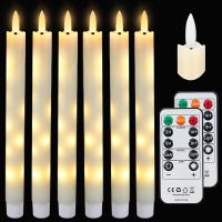 China Warm Yellow Electric Taper Candles Remote Control Flameless LED 9.8 Inch with Timer for sale