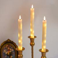 China Warm Yellow Electric Taper Candles Remote Control Flameless LED 9.8 Inch with Timer for sale