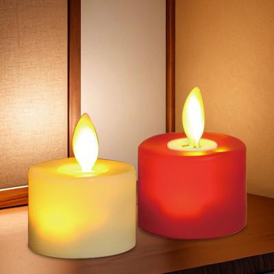 China 50pcs Flameless LED Tea Lights Red Diamond Creamy White Electric Tea Lights for sale