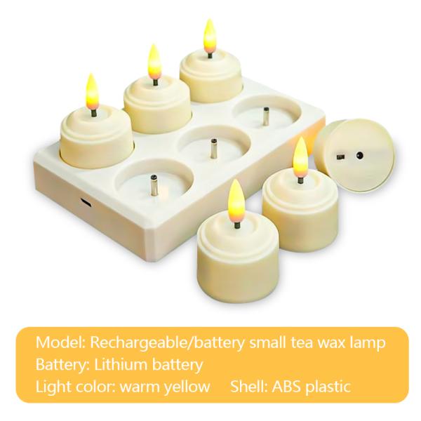 Quality Remote Control Battery Tea Candles USB Rechargeable Tea Lights Candles for sale
