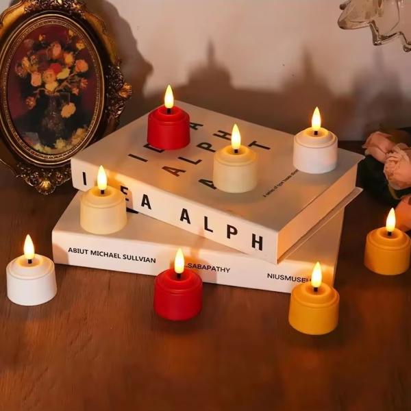 Quality Remote Control Battery Tea Candles USB Rechargeable Tea Lights Candles for sale