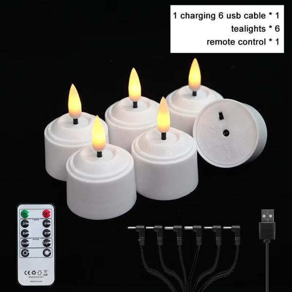 Quality USB Rechargeable LED Candle with Remote Control and Matte Finish for Home for sale